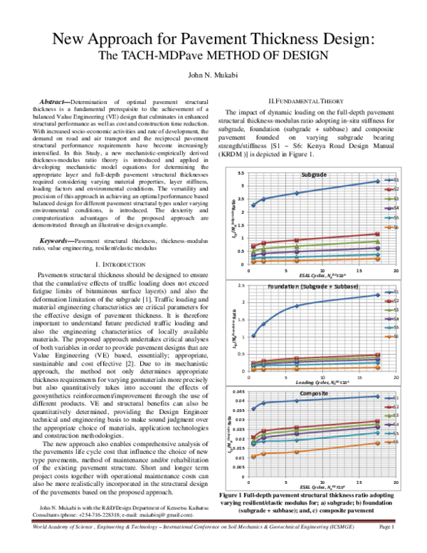 (PDF) New Approach for Pavement Thickness Design: The TACH-MDPave ...