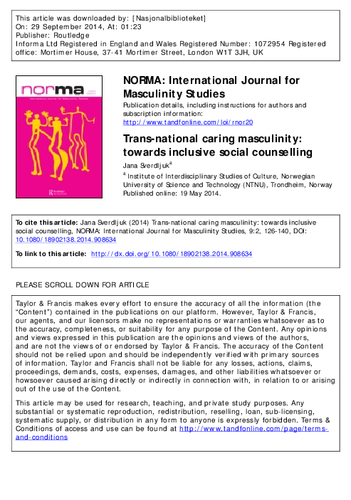 (PDF) “Trans-national caring masculinity: Towards inclusive social ...