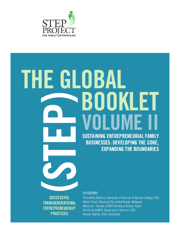 (PDF) Global STEP Booklet, Volume II; Sustaining Entrepreneurial Family ...