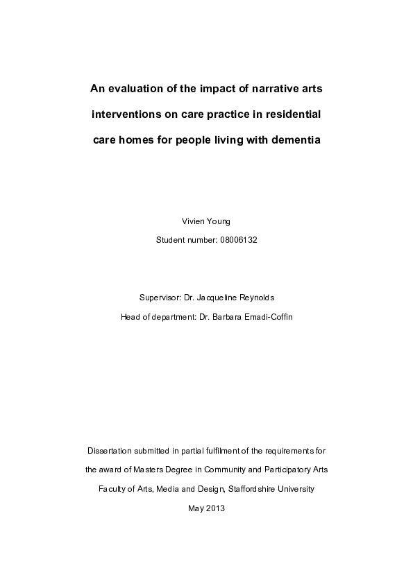 (PDF) An evaluation of the impact of narrative arts interventions on ...