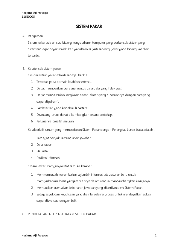 (DOC) AI sistem pakar