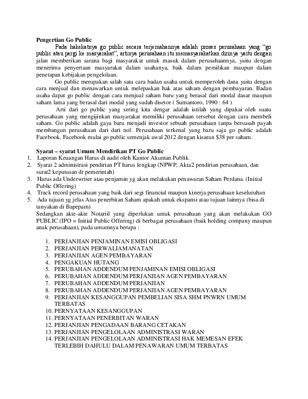 (DOC) Pengertian Go Public Pada