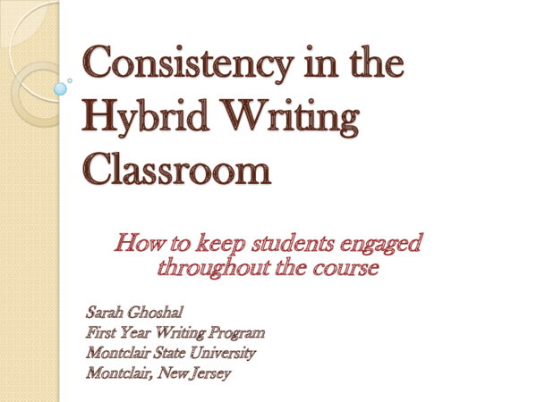 (PPT) Consistency in the Hybrid Writing Classroom - Student Success in ...