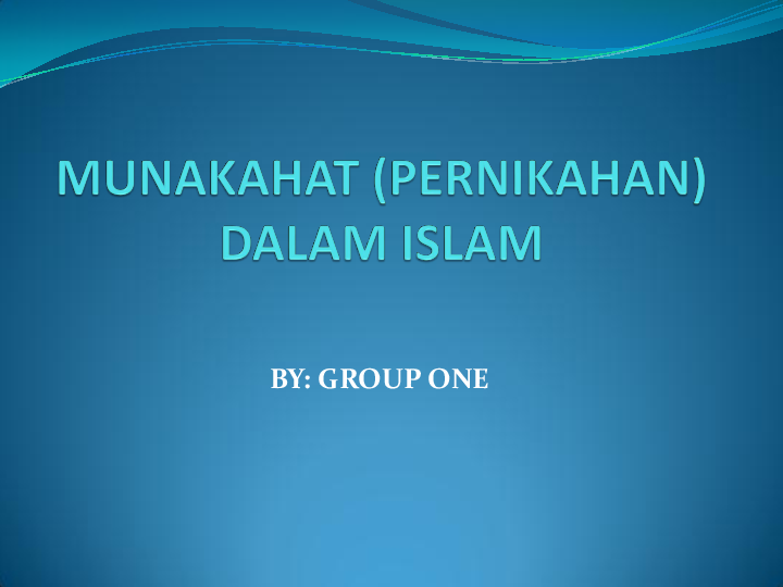 (PPT) Munakahat (pernikahan) dalam islam