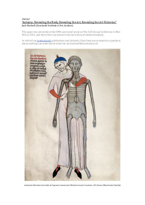 (PDF) Autopsy: Revealing the Body, Revealing the Art, Revealing the Art ...