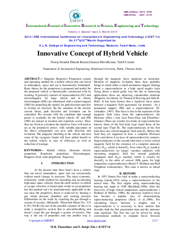 (PDF) Innovative Concept of Hybrid Vehicle