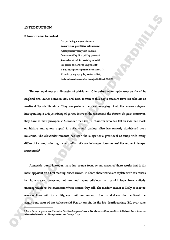 (PDF) 'Alisandre combat cum chevaler esliz': anachronism in two ...