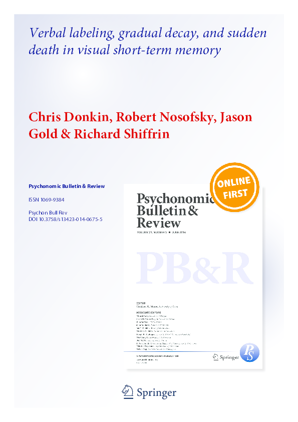 (PDF) Verbal labeling, gradual decay, and sudden death in visual short ...