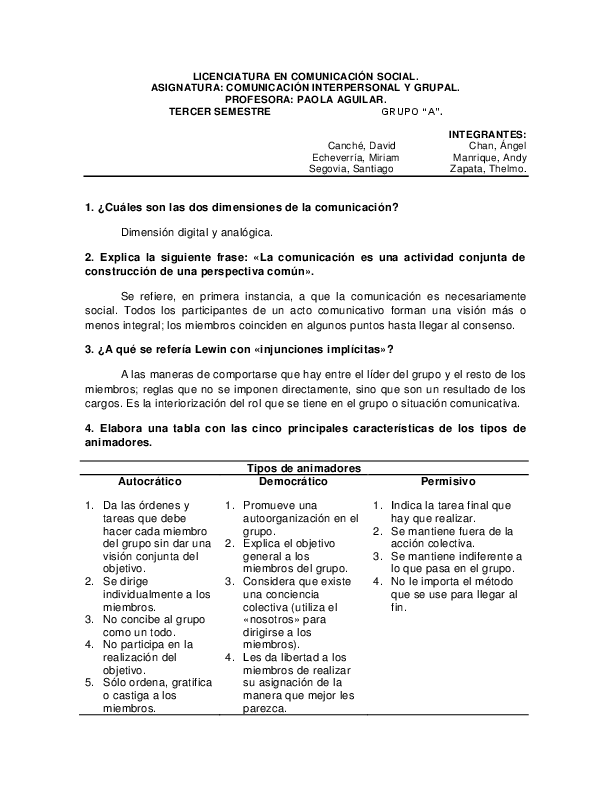(DOC) Comunicacion Implicita Cuestionario