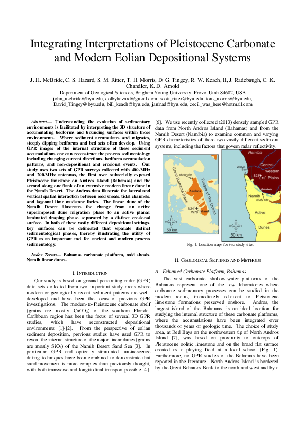 (PDF) Integrating Interpretations of Pleistocene Carbonate and Modern Eolian Depositional Systems