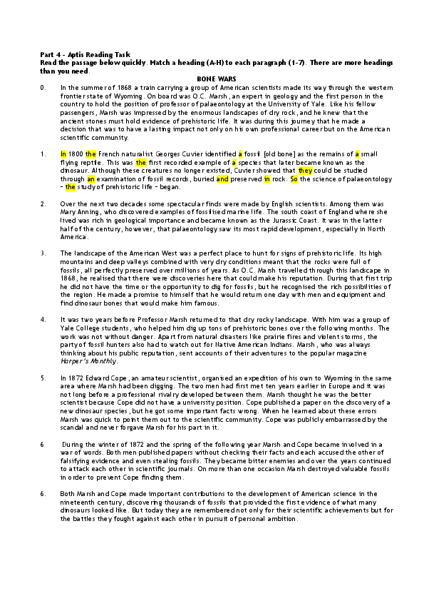 (DOC) Part 4 – Aptis Reading Task Read the