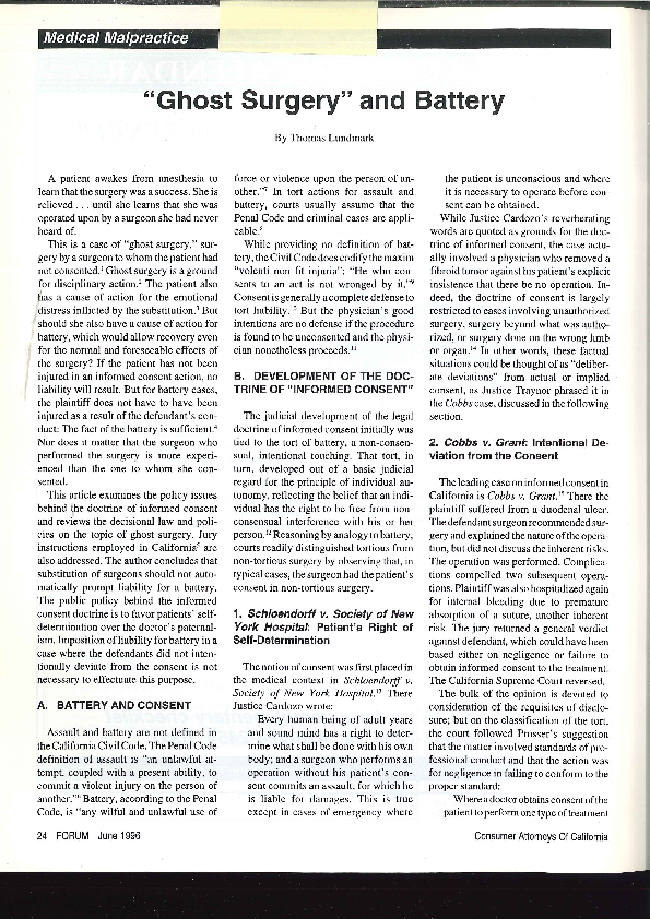 (PDF) Ghost Surgery and Battery