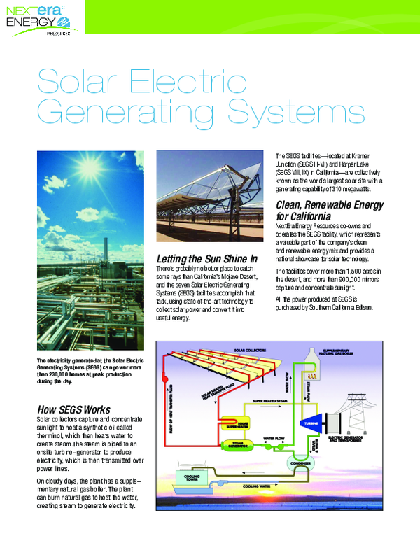 (PDF) Solar electric generating sys.