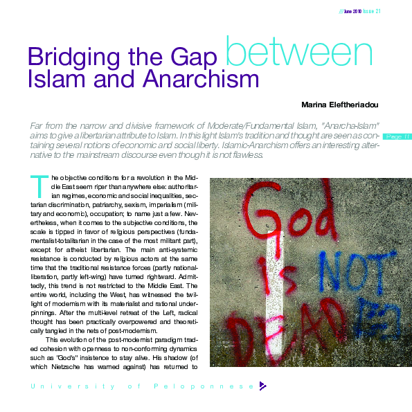 (PDF) Bridging the gap between Islam and Anarchism
