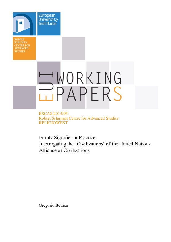 (PDF) Empty Signifier in Practice: Interrogating the ‘Civilizations’ of ...