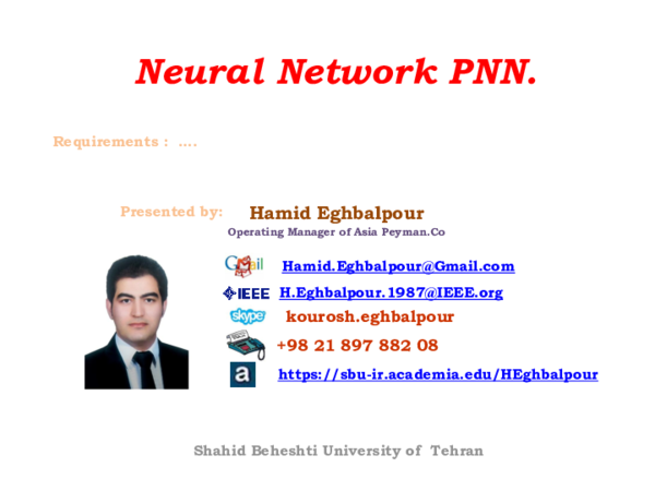 (PPT) Artificial Neural Network Lecture _ Section 6 (Probabilistic Neural Network)
