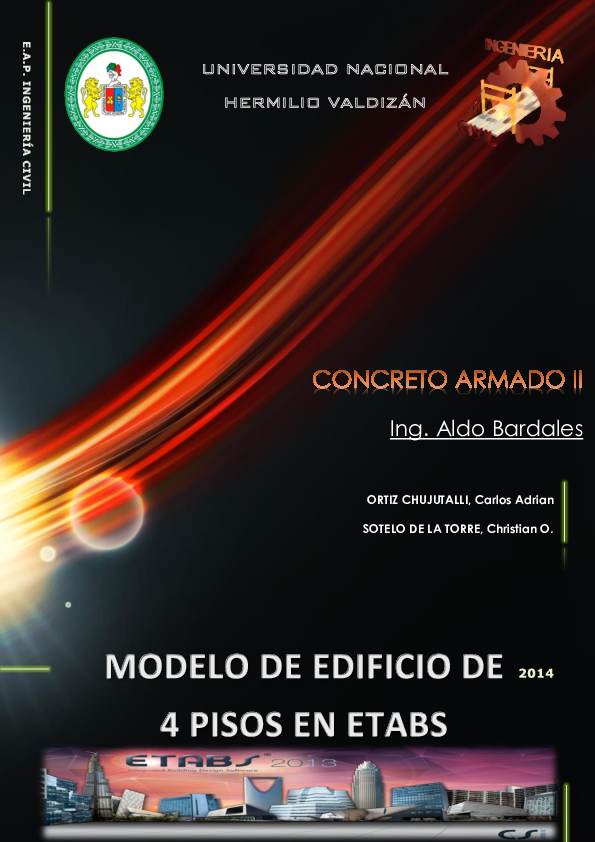 (PDF) UNIVERSIDAD NACIONAL HERMILIO VALDIZÁN MODELO DE EDIFICIO DE 4 PISOS EN ETABS