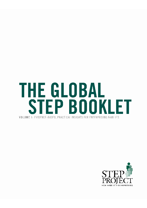 (PDF) Global STEP Booklet, Vol. 1 : Evidence based, practical insights ...