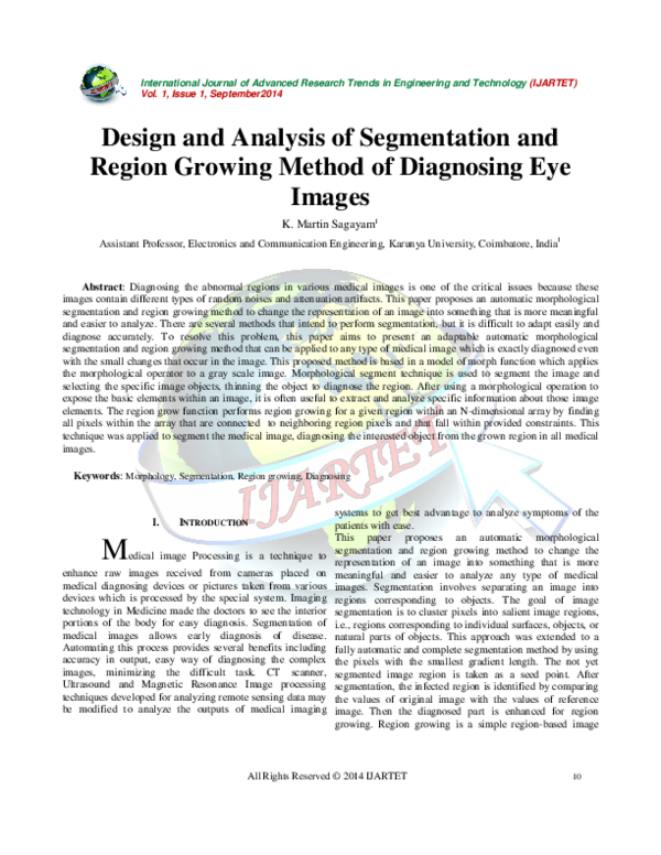 (PDF) Design and Analysis of Segmentation and Region Growing Method of ...