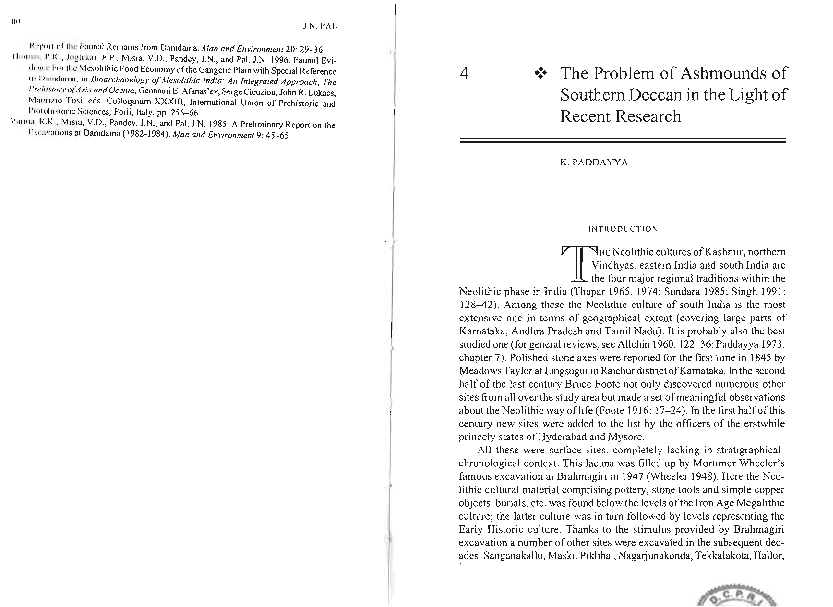 (PDF) The Problem of Ashmounds of Southern Deccan in the Light of ...