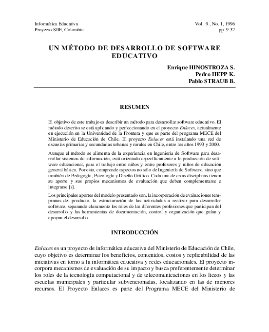 (PDF) UN MÉTODO DE DESARROLLO DE SOFTWARE EDUCATIVO