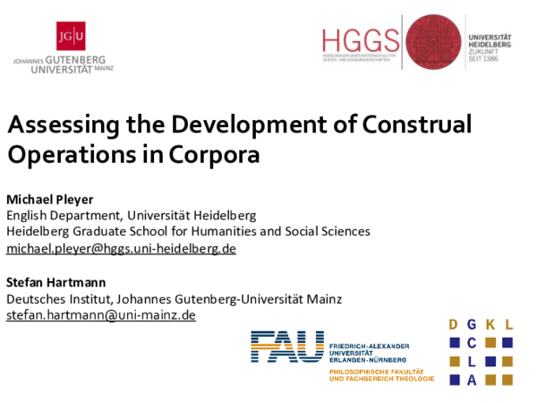 Assessing the Development of Construal Operations in Corpora (with ...