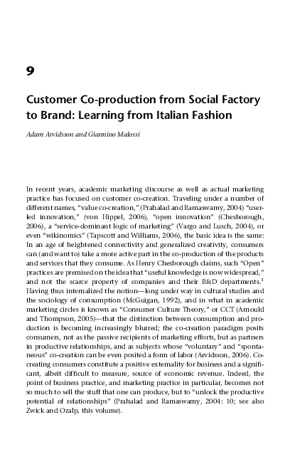 (PDF) Customer Co-Production from Social Factory to Brand: Learning ...