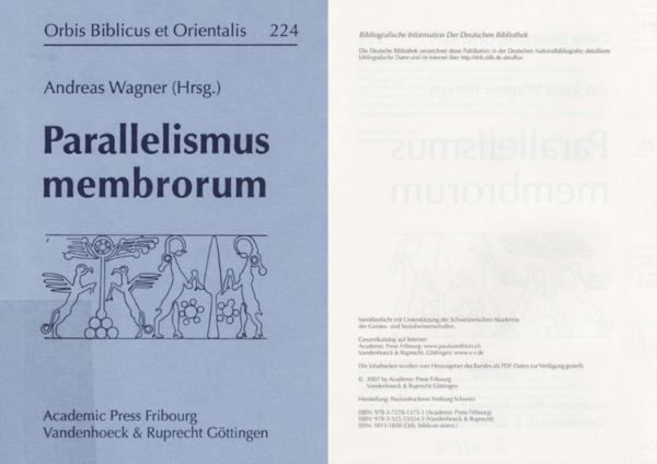 (PDF) A. Nunn, Der Parallelismus membrorum in den altorientalischen ...
