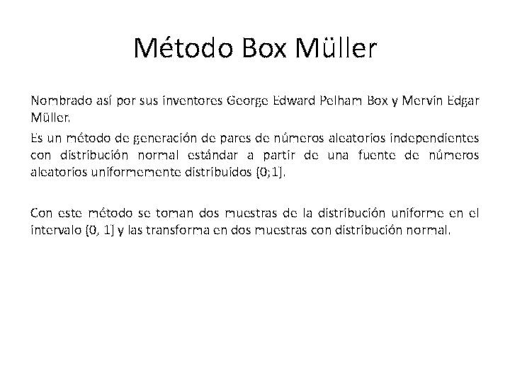 (PPT) Metodo Box Muller