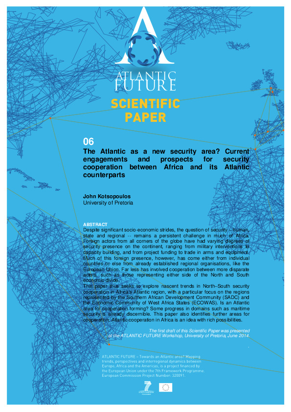 (PDF) The Atlantic as a new security area? Current engagements and ...