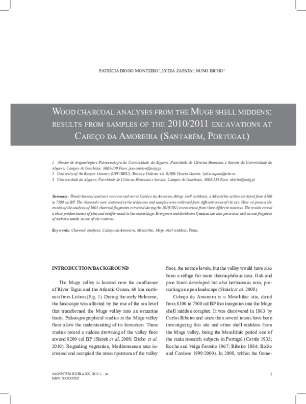 (PDF) Wood charcoal analyses from the Muge shell middens: results from ...