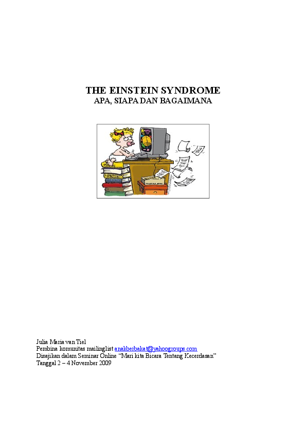 (DOC) THE EINSTEIN SYNDROME