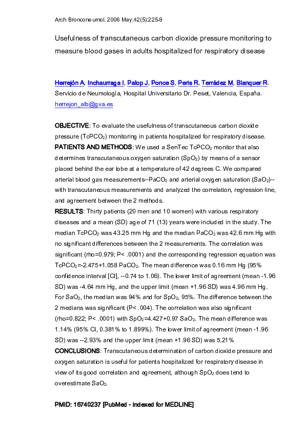 (PDF) Usefulness of Transcutaneous Carbon Dioxide Pressure Monitoring ...