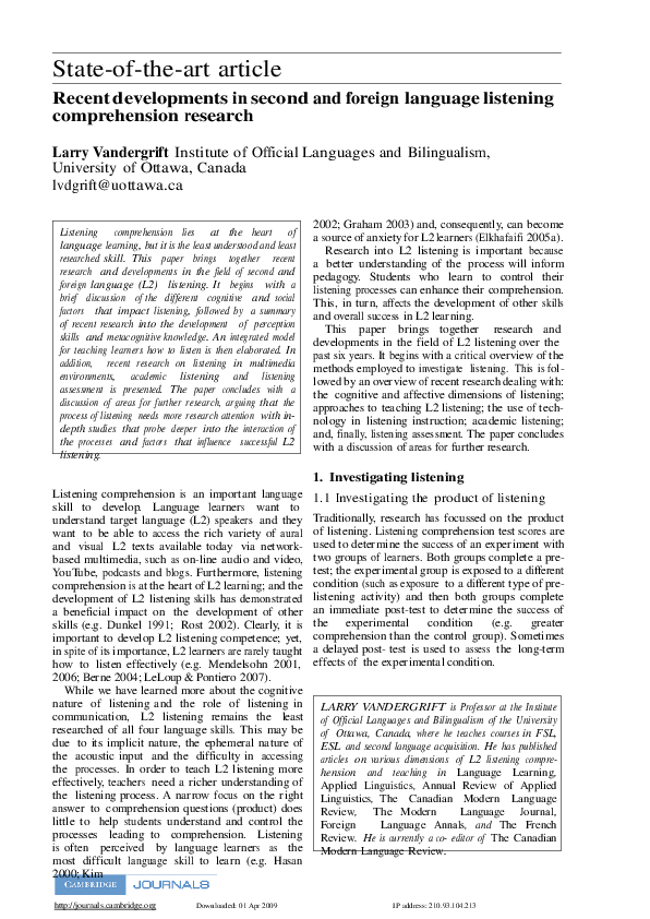 (PDF) State-of-the-art article Recent developments in second and ...