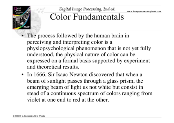 (PDF) Chapter VI-Color Fundamentals