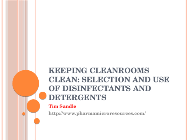 (PPT) Key points for Cleanroom Disinfection