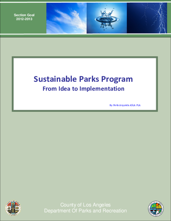 (PDF) Sustainable Parks Program