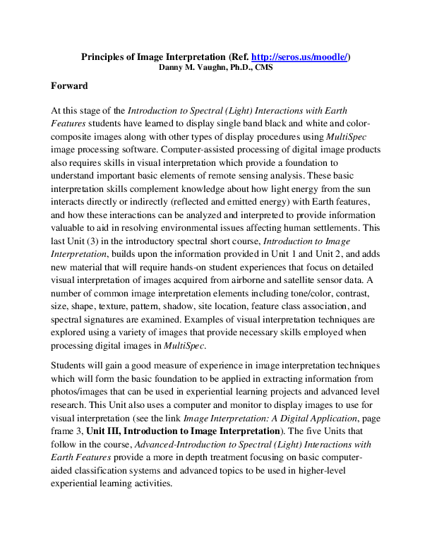 (PDF) INTRODUCTION TO IMAGE INTERPRETATION