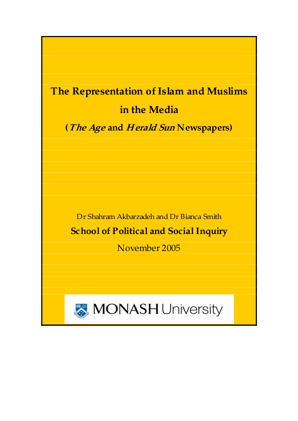 (PDF) The Representation of Islam and Muslims in the Media