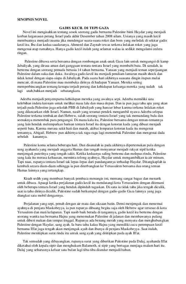 (DOC) SINOPSIS NOVEL