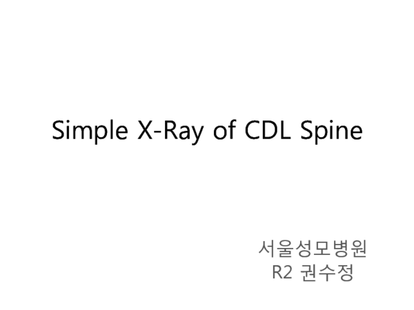 (PPT) Simple X-Ray of CDL Spine