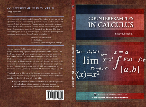 (PDF) Classroom Resource Materials COUNTEREXAMPLES IN CALCULUS COUNTEREXAMPLES IN CALCULUS