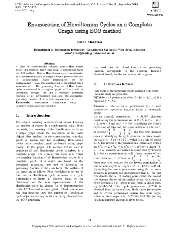 (PDF) Enumeration of Hamiltonian cycles on a thick grid cylinder - part I: Non-contractible ...
