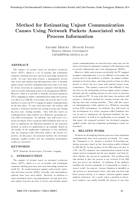 (PDF) Method for Estimating Unjust Communication Causes Using Network ...