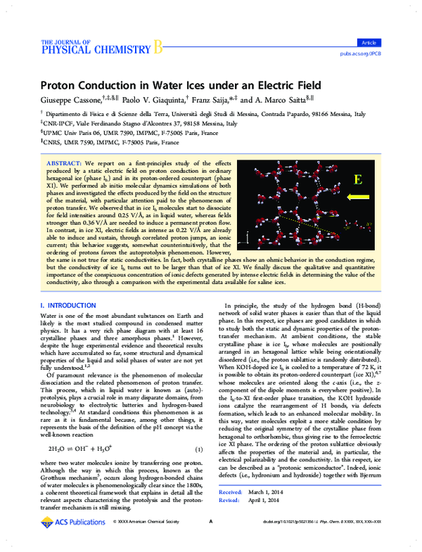 Proton Conduction in Water Ices under an Electric Field