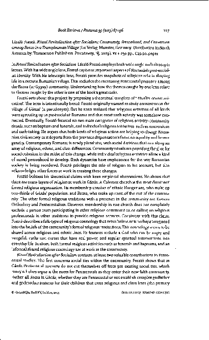 (PDF) Review by Stephen Offutt on Fosztó: Ritual revitalisation after ...