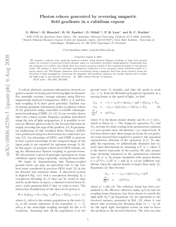 (PDF) Photon echoes generated by reversing magnetic field gradients in ...