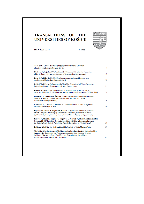 (PDF) SIMULTANEOUS DETERMINATION OF AL, BE, CR, AND V USING MULTI ...