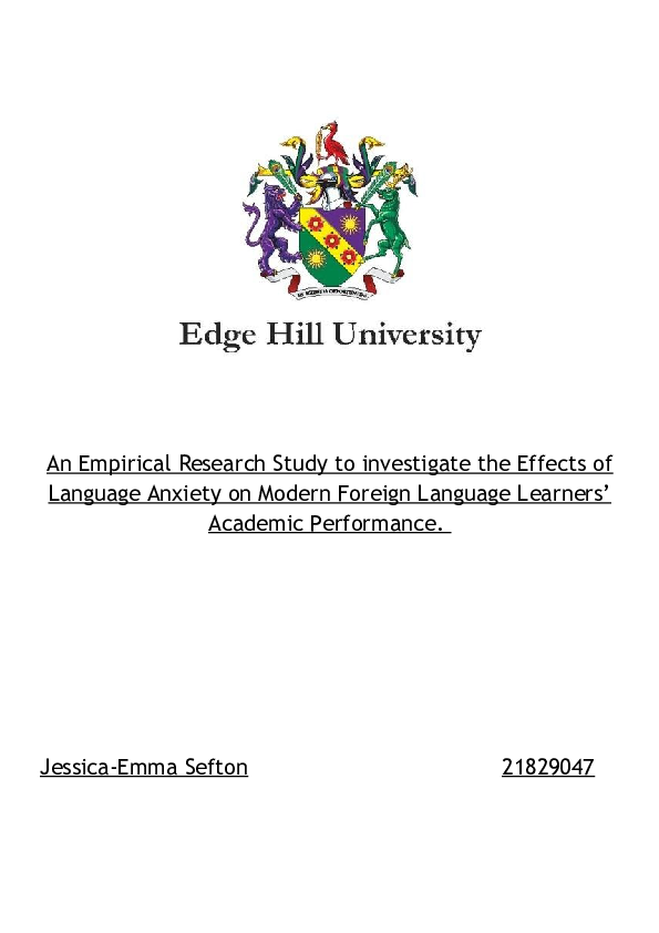 (DOC) An Empirical Research Study to investigate the Effects of ...