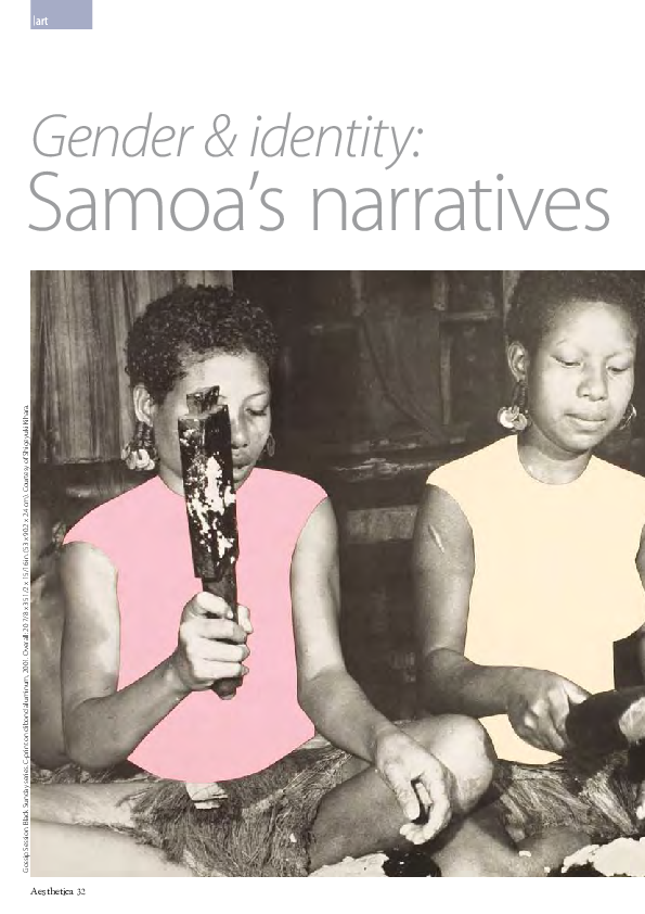(PDF) "Gender & identity: Samoa's narratives" published in Aesthetica 26